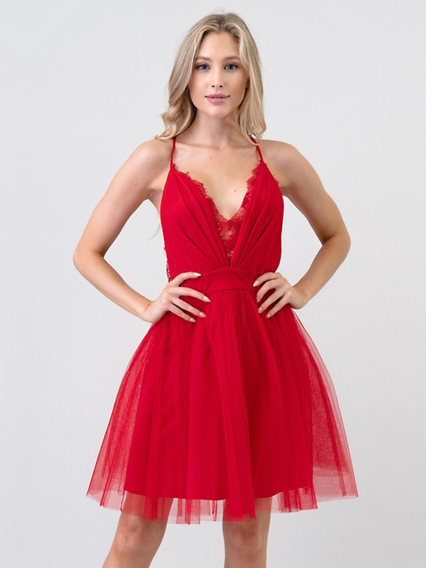 Cocktailkleid Ellie Rot kaufen | VIVIRY Cocktailkleider